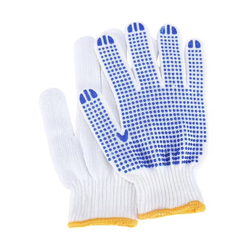 Cotton Knitted Dotted Hand Gloves - GD Hygiene | Professional cleaning ...